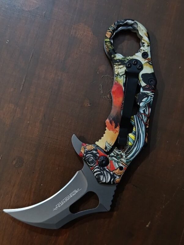 Flip Open Folding Karambit Knife Pocket Size - TGP